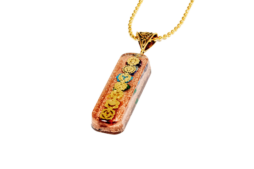 7 chakra Orgone Copper Pendant with Chain – LuneVeil
